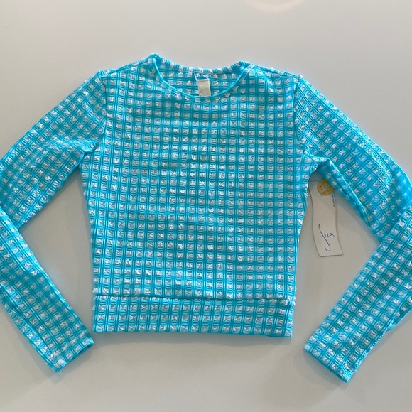 Seea | Swim | Final Price Seea Palomar Gingham Rash Guard | Poshmark
